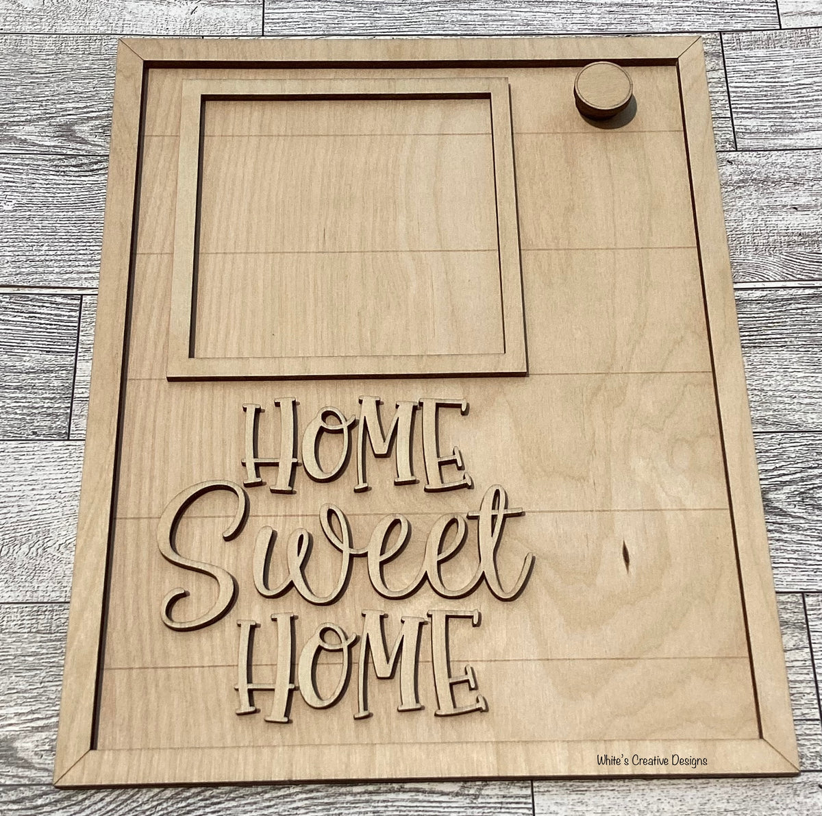 Home Sweet Home Frame for Tile and Scoop Frame – White's Creative Designs