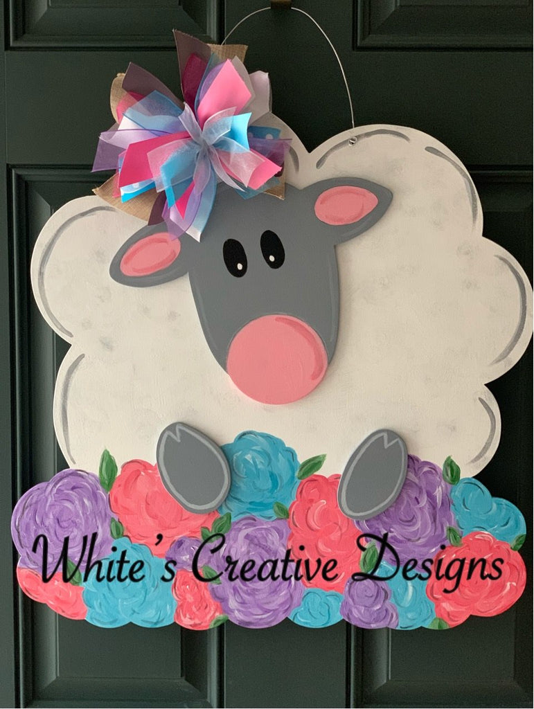3-D Sheep Door Hanger (E010) – White's Creative Designs